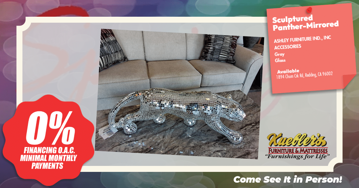 Sculptured Panther-Mirrored | Kuebler's Furniture