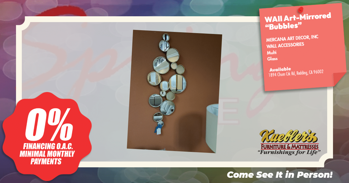 WAll Art-Mirrored “Bubbles” | Kuebler's Furniture